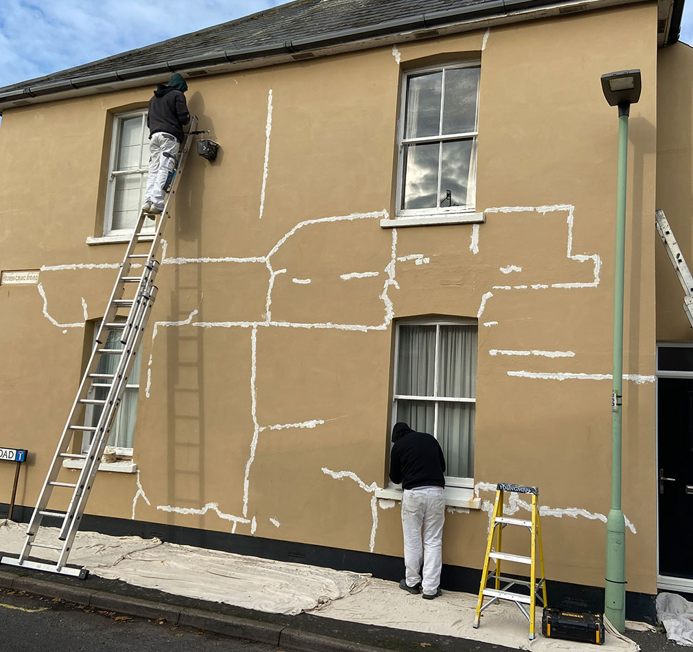 Exterior Render Repair & Paint – TDC | Painting | Decorating | Ipswich ...